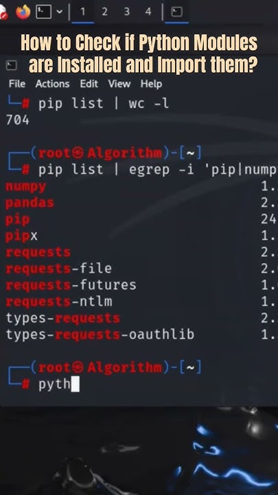 How to Check if Python Modules are Installed and Import them? - YouTube