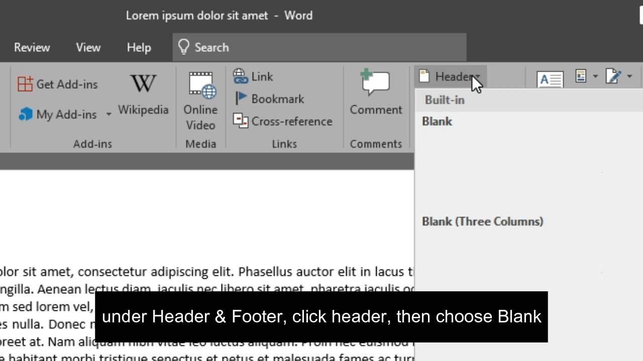 HOW TO ADD A HEADER AND PAGE NUMBER IN WORD YouTube HOW TO ADD A HEADER AND PAGE NUMBER IN WORD YouTube