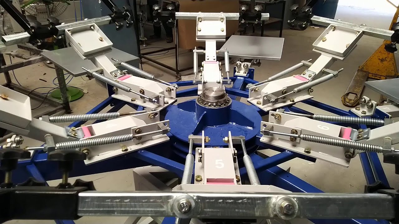 Manual Screen Printing Machine / t-shirt screen printing - YouTube