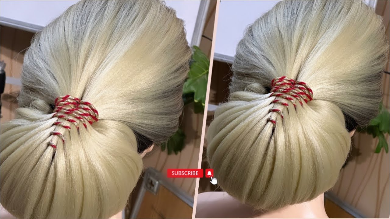 Easy Lace low bun hairstyle for wedding - YouTube