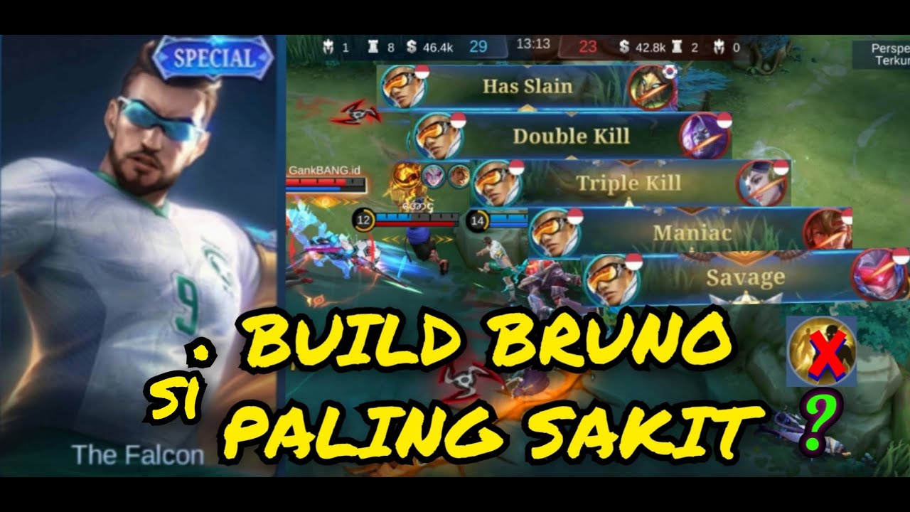 BRUNO IS BACK ! BRUNO GAMEPLAY TUTORIAL TOP GLOBAL PART 2 ! BRUNO RAJA GOLD LANE BRUNO BEST ...