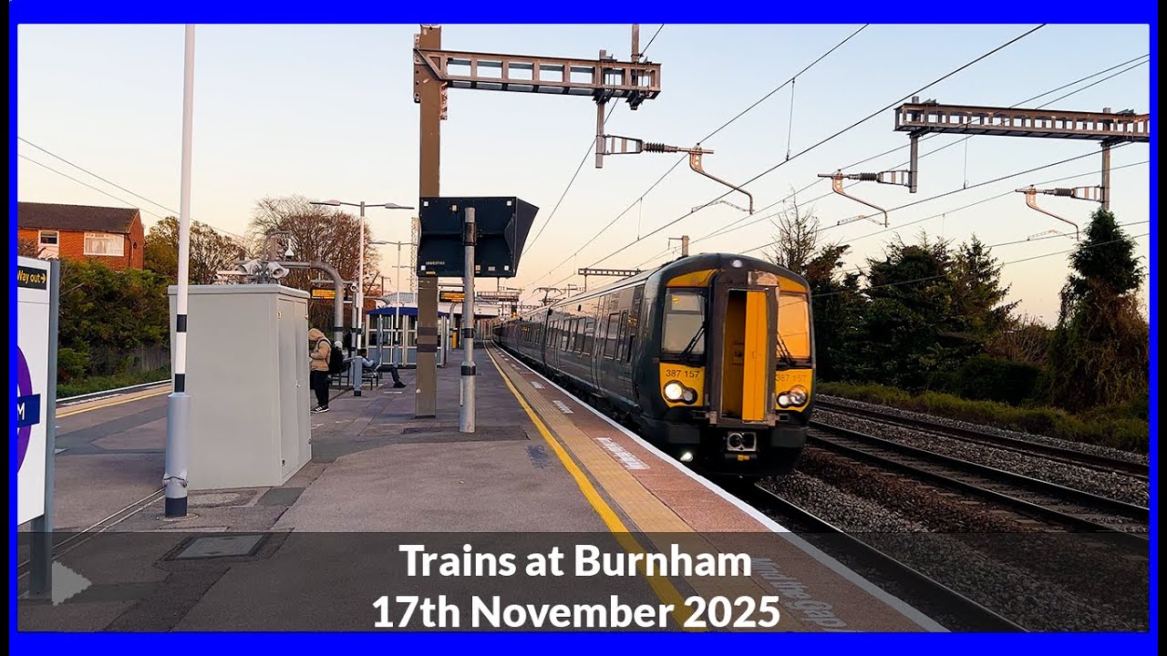 Trains at Burnham Station | GWR and Elizabeth Line in 4K (17/11/25 ...