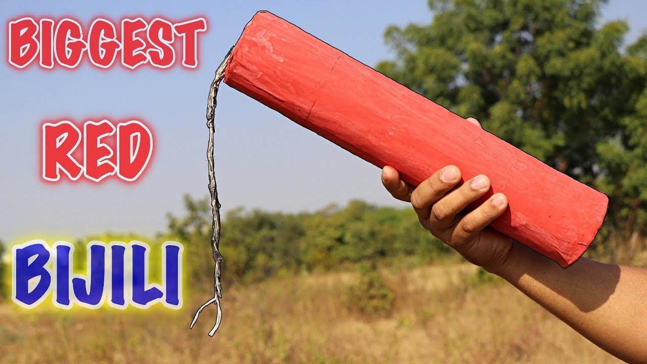Biggest red bijili bomb blast video in sky - YouTube