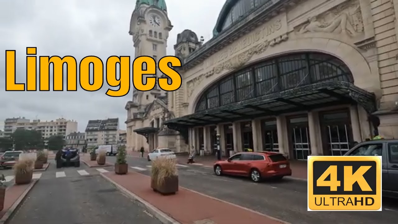 Limoges 4K Driving- French region - YouTube