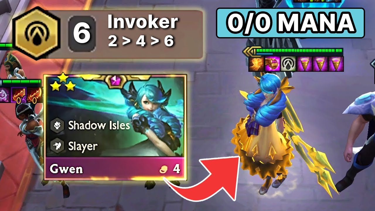 0 Mana Invoker Gwen 3 Star ⭐⭐⭐ Carry E Q E Q E Q 🔥 Tft Set 9 Youtube