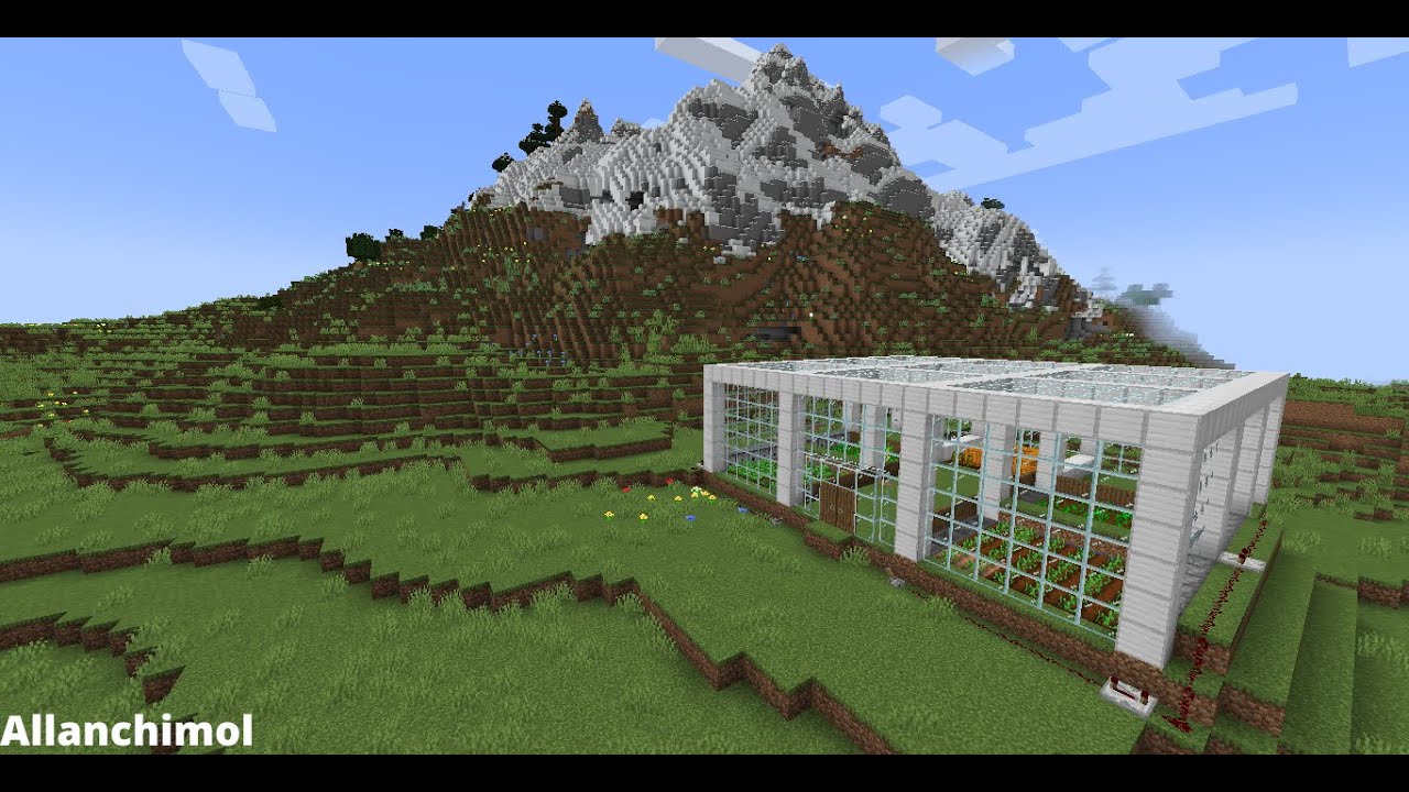 Minecraft: Como construir un invernadero - YouTube