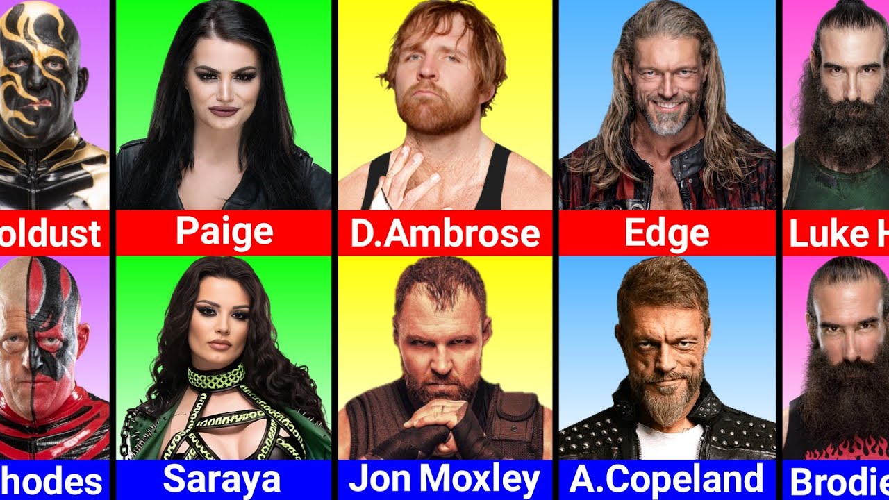 WWE vs AEW - Wrestlers Name Comparison - YouTube