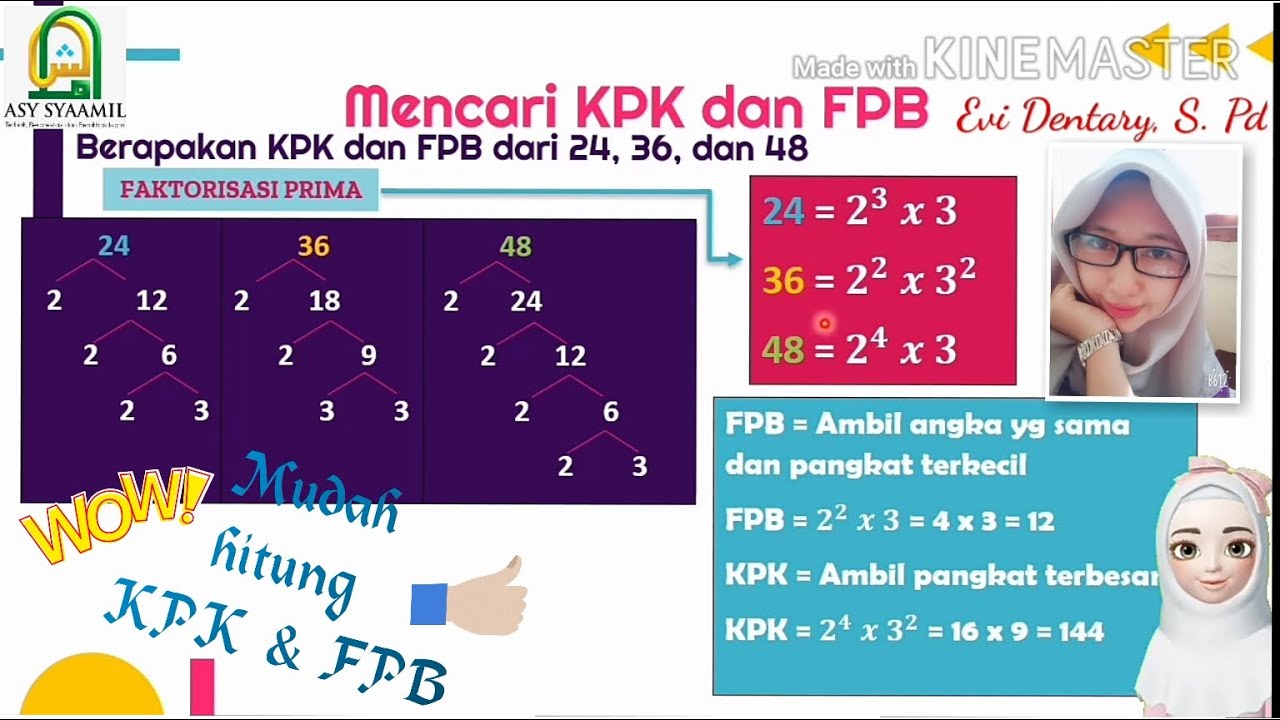 Cara mencari KPK dan FPB kelas 7 SMP #mudah KPK FPB - YouTube