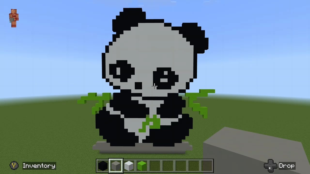 Panda in Minecraft | International Panda day | pixel art - YouTube