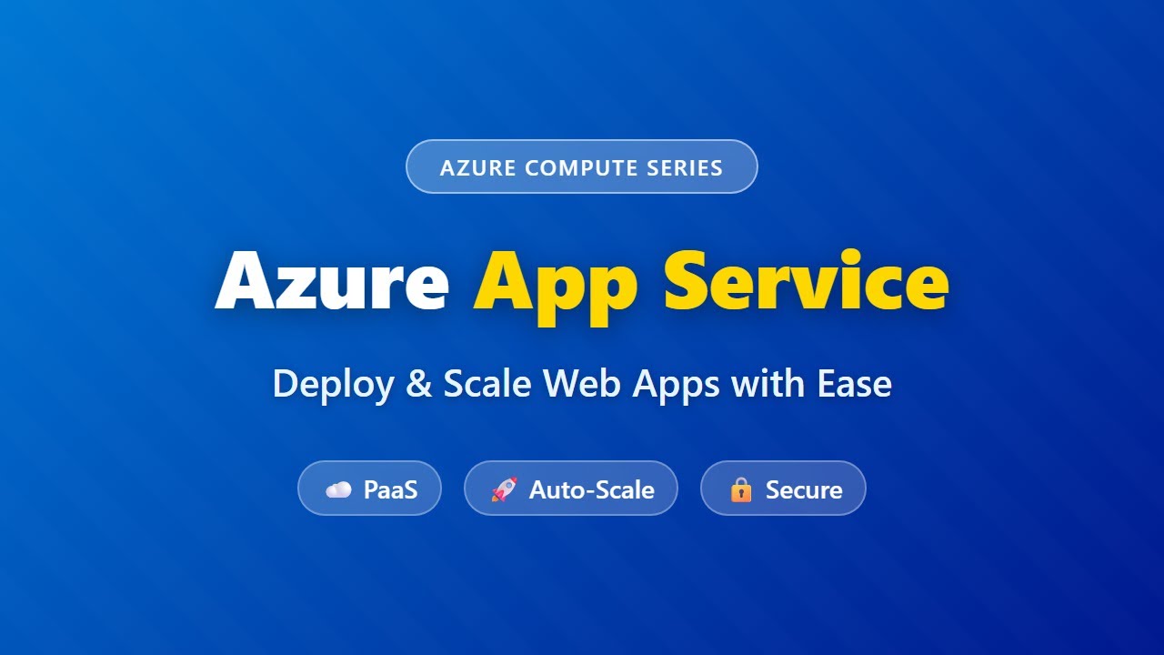 Azure App Service Tutorial: Deploy Web Apps to Azure Cloud (PaaS Introduction) - YouTube