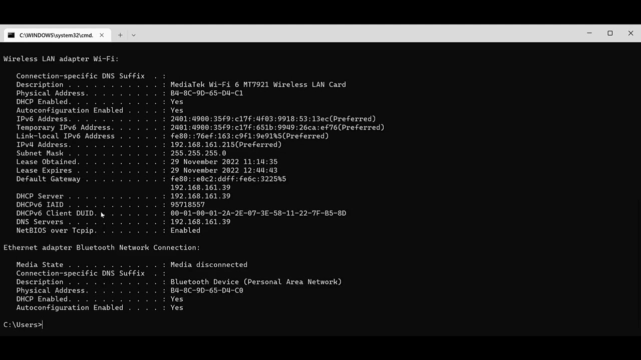 How to find the IPv4 and IPv6 of Personal Computer - YouTube