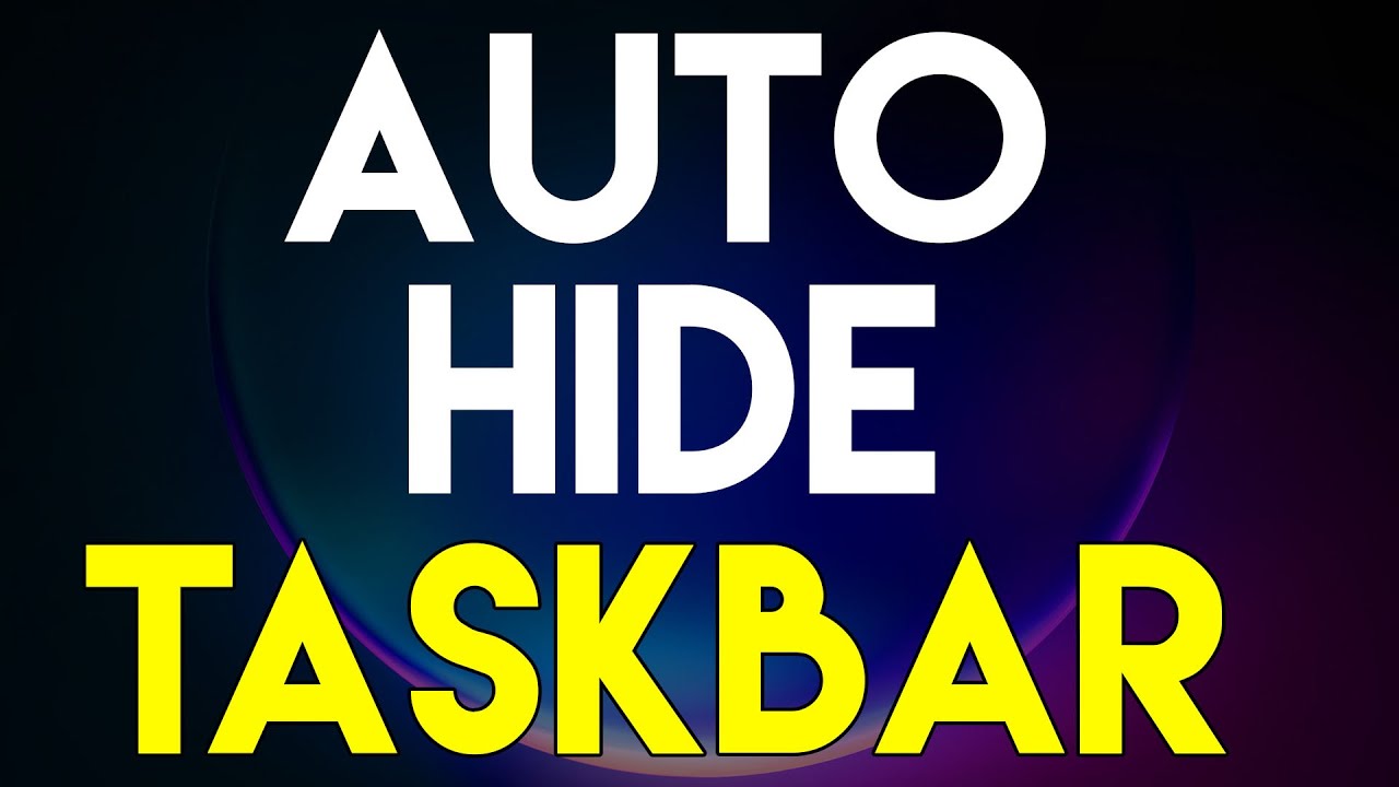 How To Enable Auto Hide Taskbar in Windows 11 - YouTube