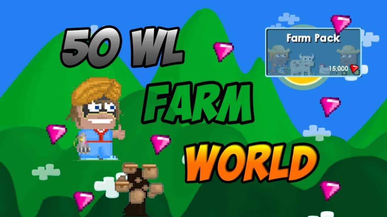 Building Pro Farm WORLD *50 WL* - Growtopia - YouTube