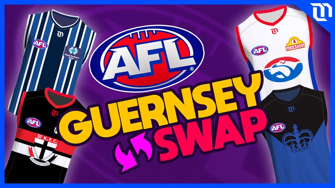 AFL,WAFL & SANFL Teams Swap Guernseys - YouTube