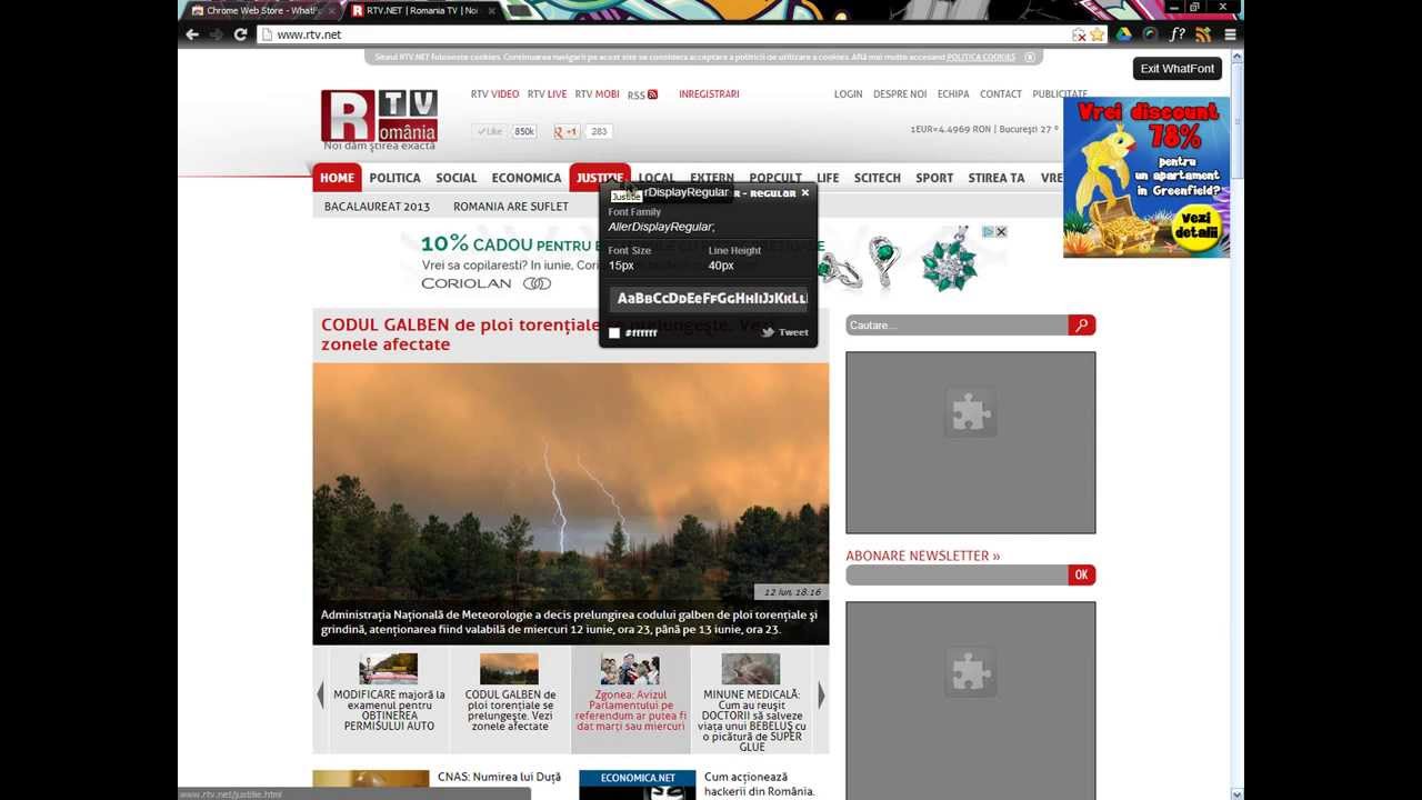 Find out what fonts uses a site with a extension for Google Chrome ...