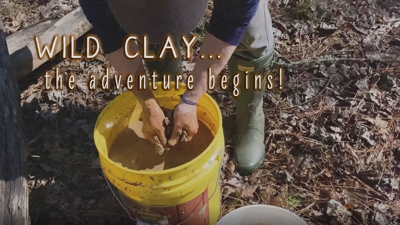 Wild Clay part 1, digging in the creek - YouTube