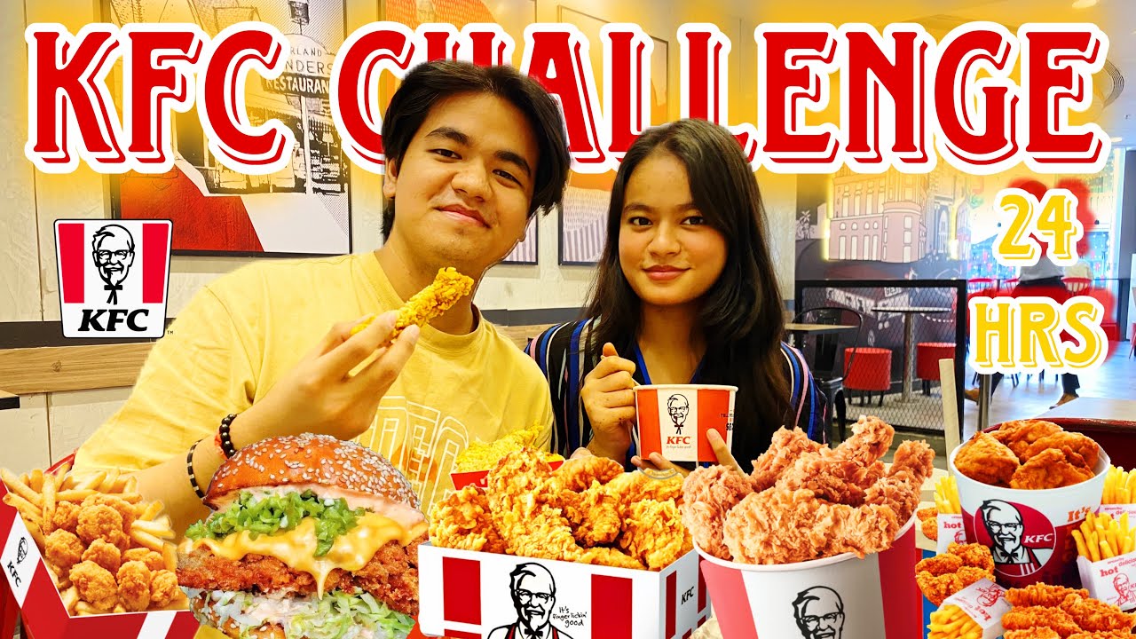 KFC Food For 24 Hours Challenge!!! - YouTube