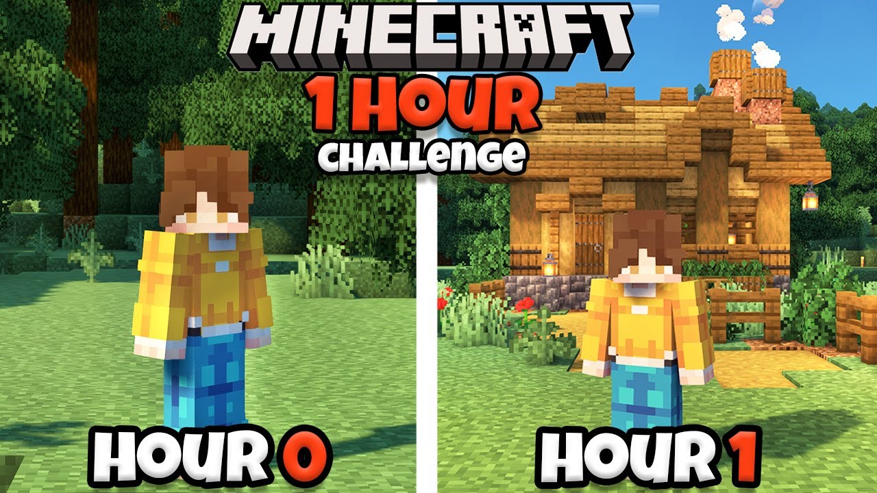 I Built This Starter House in Only 1 Hour in Minecraft Survival - YouTube