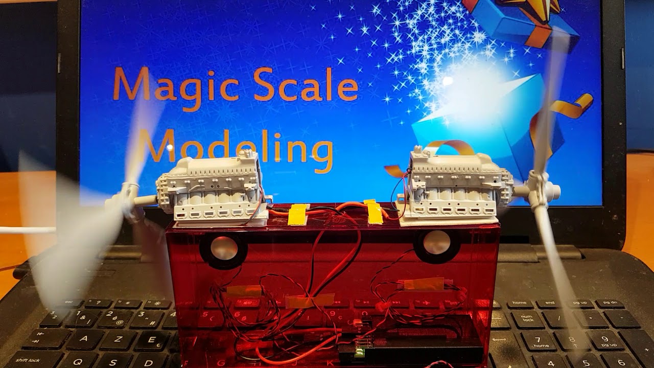 Magic Scale Modeling - 1/24 Mosquito DH-98 Light, Engine & SOund - YouTube