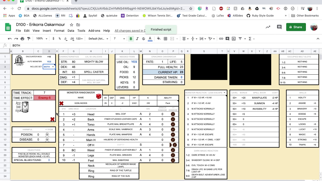 D100 Dungeon - Template with Main Controls - part 2 - YouTube