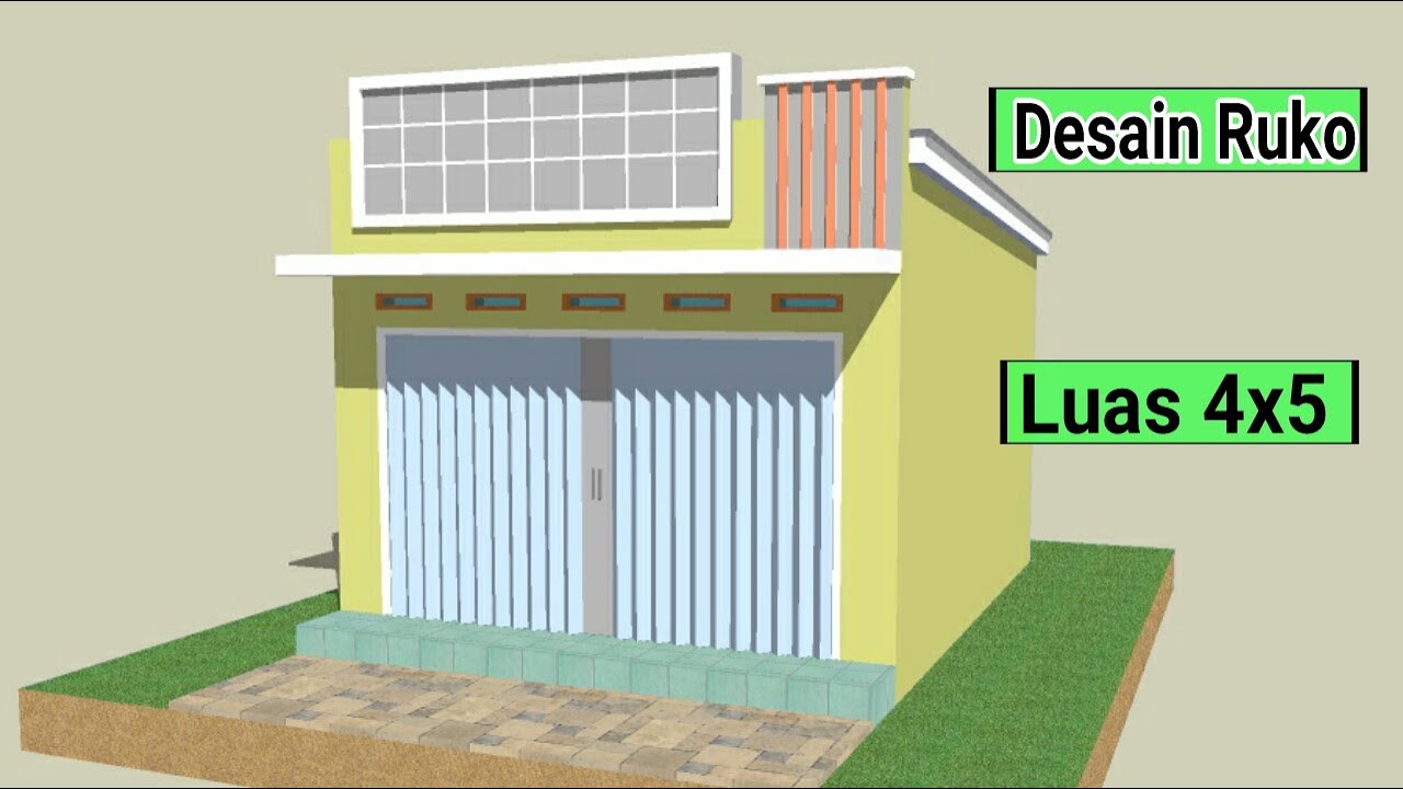 Desain Ruko Kecil Minimalis│ Ruko Ukuran 4x5 - YouTube