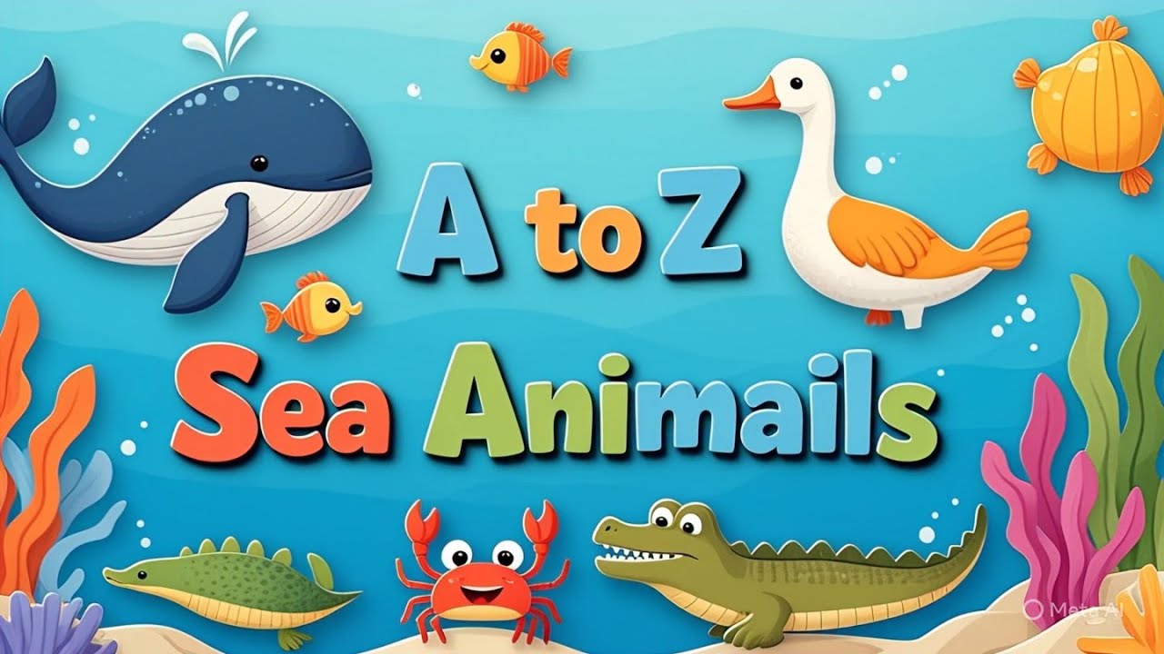 🦀 ABC Ocean Animals 🌊 | Whale, Crab, Eel & More | Smarty Kids Learning ...