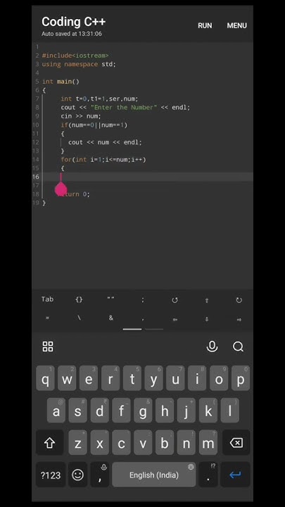 Fibonacci Series Program In C Using For Loop C Coding Shorts