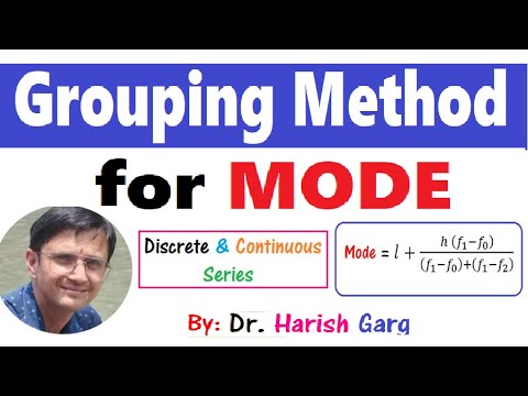 Grouping Method | MODE of the series - YouTube