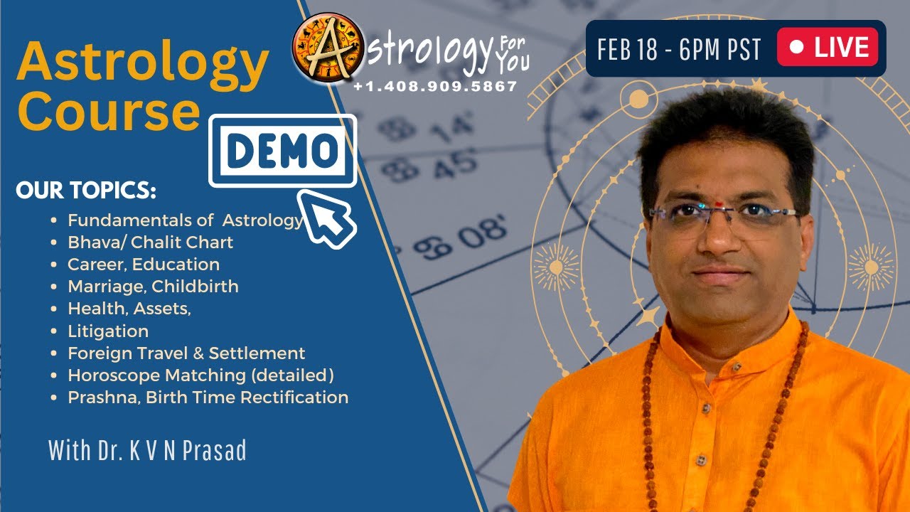 FREE: Astrology Introduction Class by Dr. K.V.N Prasad, Phd (Astrology ...