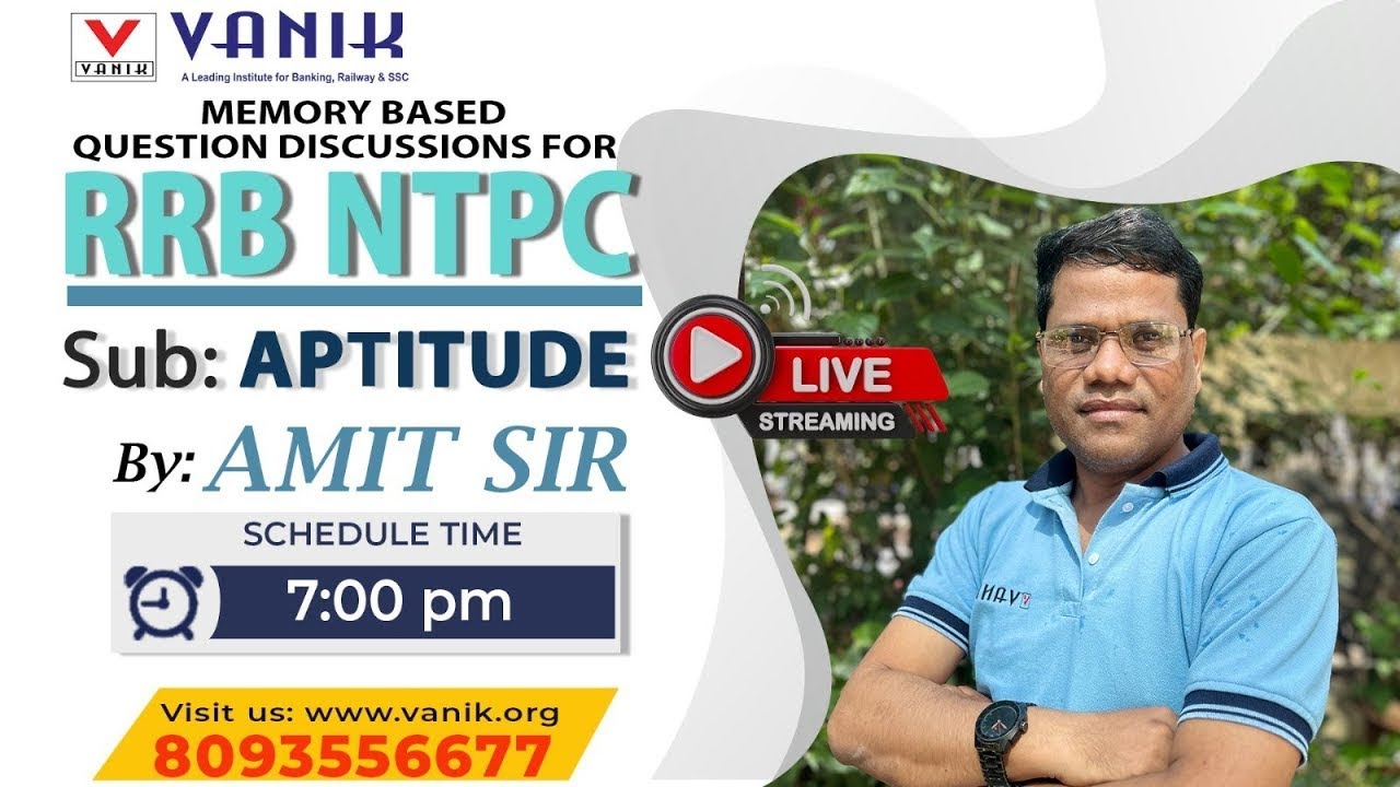 VANIK || NTPC MEMORY BASED QUESTION DISCUSSION|| APTITUDE ||BEST ...