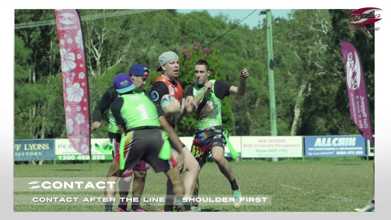 HOW TO REFEREE * OZTAG * CONTACT AFTER THE LINE SHOULDER FIRST - YouTube