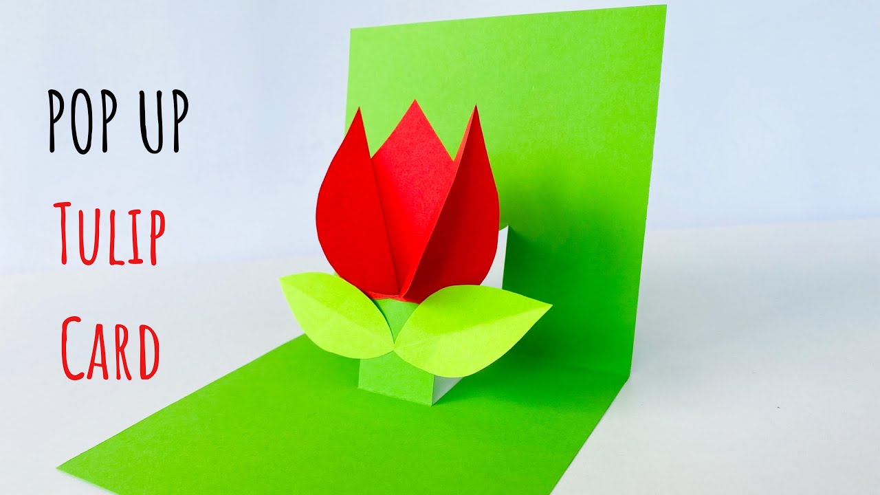 Cute Tulip Card Idea for Valentine’s Day | DIY Tulip Day Pop Up Card ...