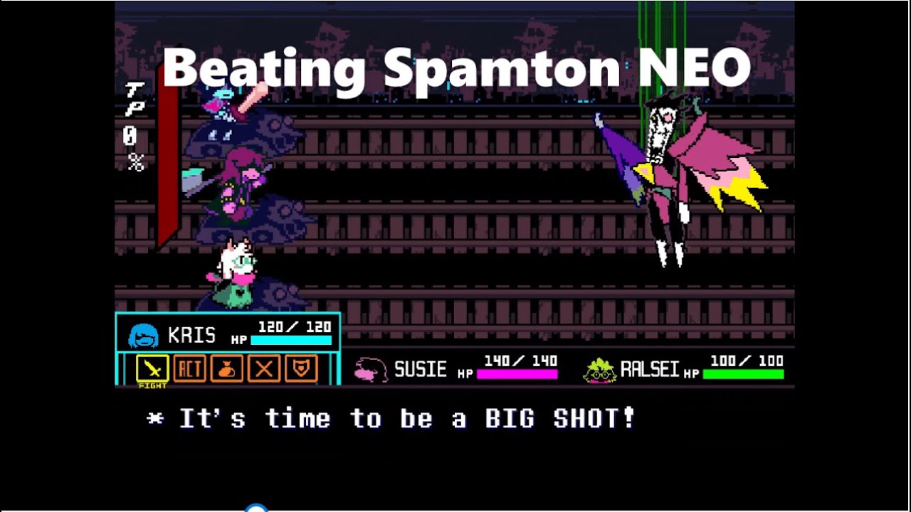 Beating Spamton NEO-Deltarune Chapter 2 Secret Boss - YouTube