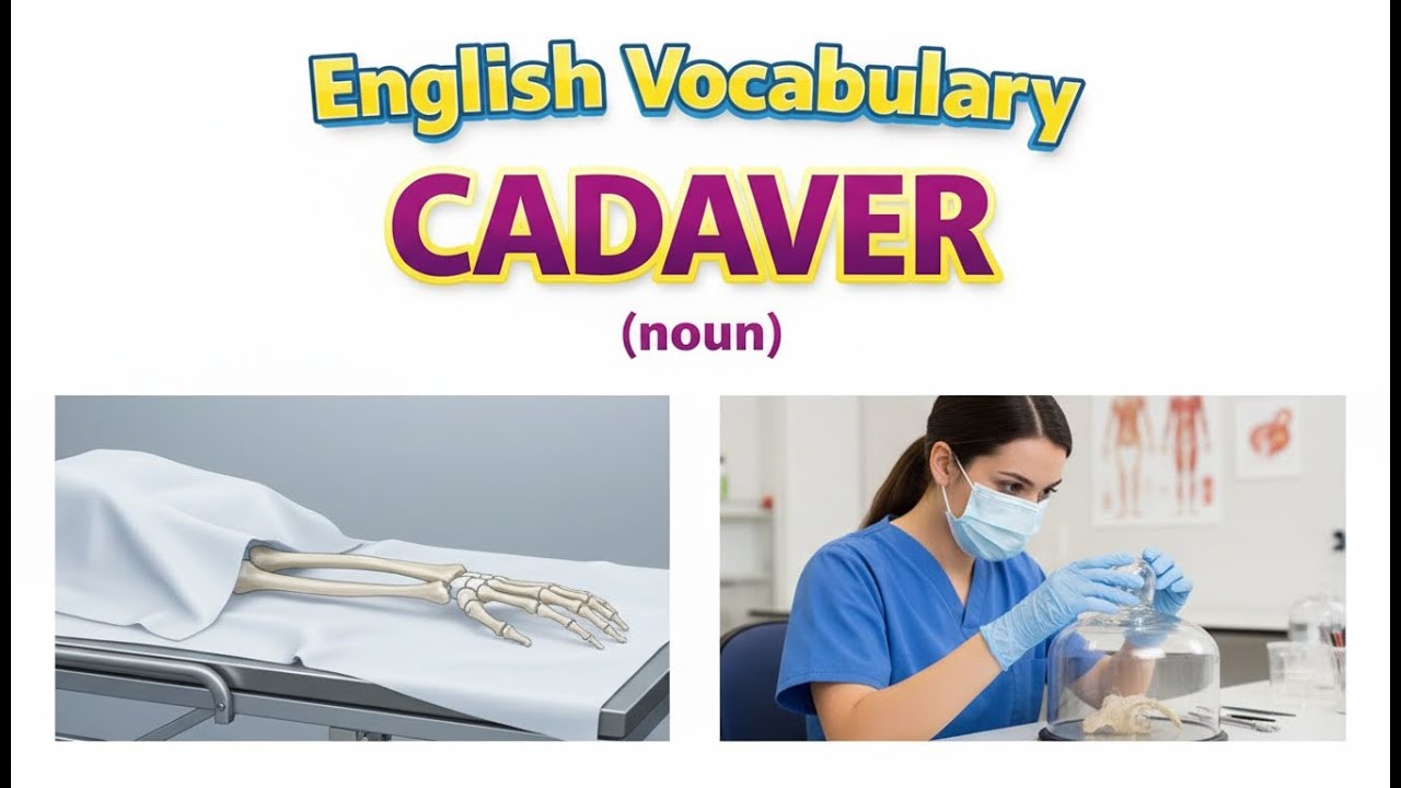 560) Cadaver ... word meaning, synonym, antonym .... English vocabulary ...