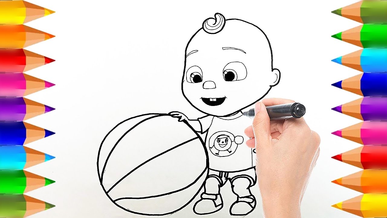 How to Draw JJ in "Basketball Song" | Drawings for children - YouTube