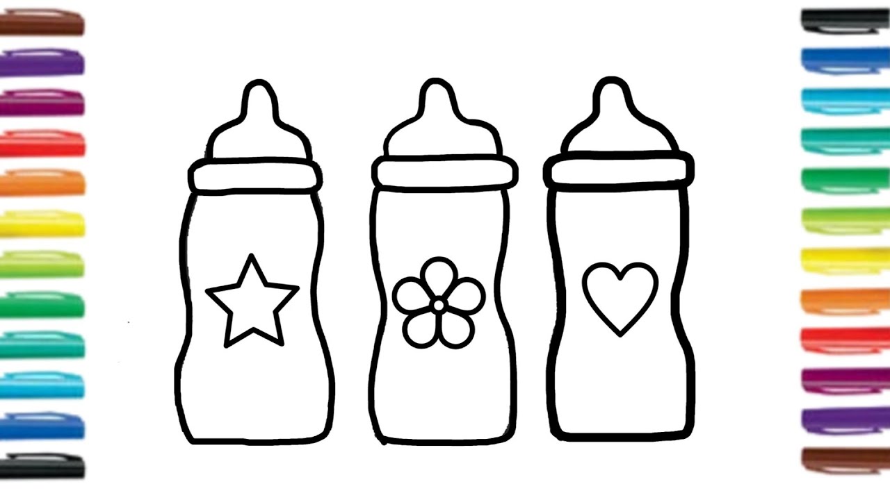 How to Draw Baby Milk Feeder Bottles/Baby Milk Feeder Bottles Drawing ...