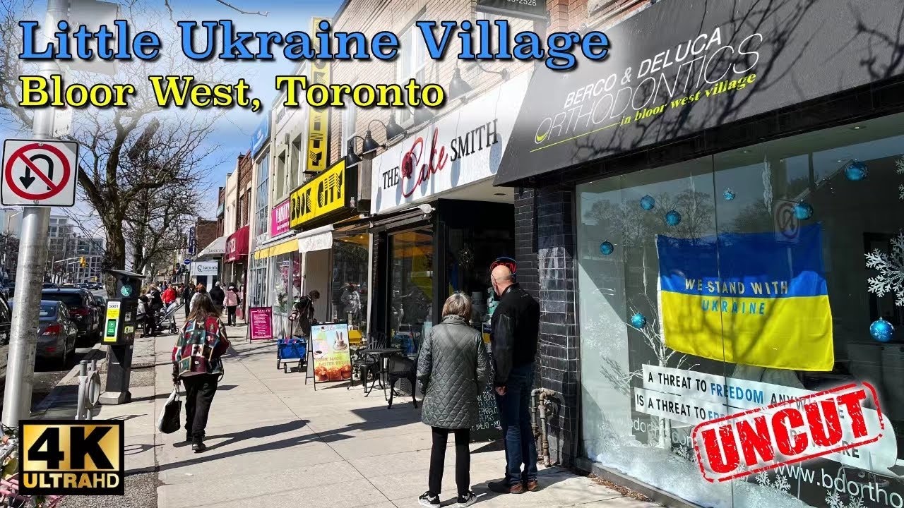[4K] Ukrainian in Toronto During Wartime: Little Ukraine Village Bloor ...