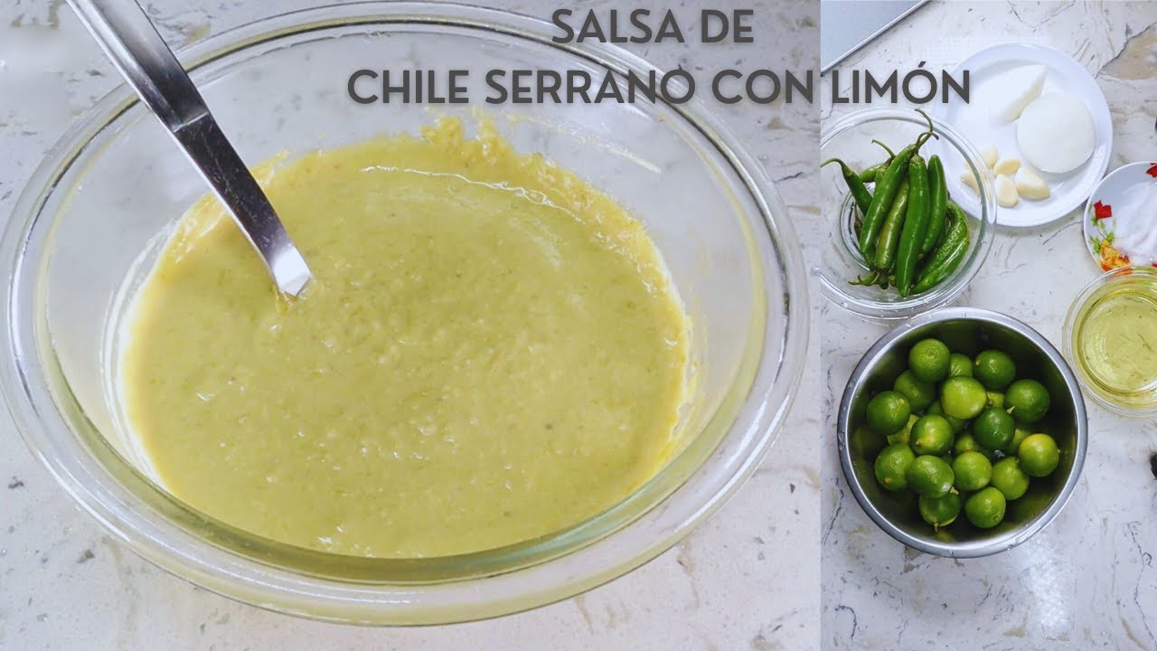 SALSA VERDE, DE CHILE SERRANO Y LIMÓN. Perfecta para TACOS 🌮. FÁCIL DE ...