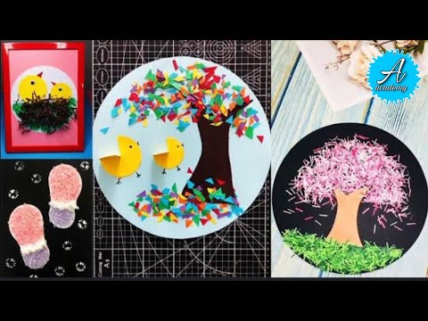 Paper Fall Tree Craft || Autumn Tree Craft || Paper Tearing ...