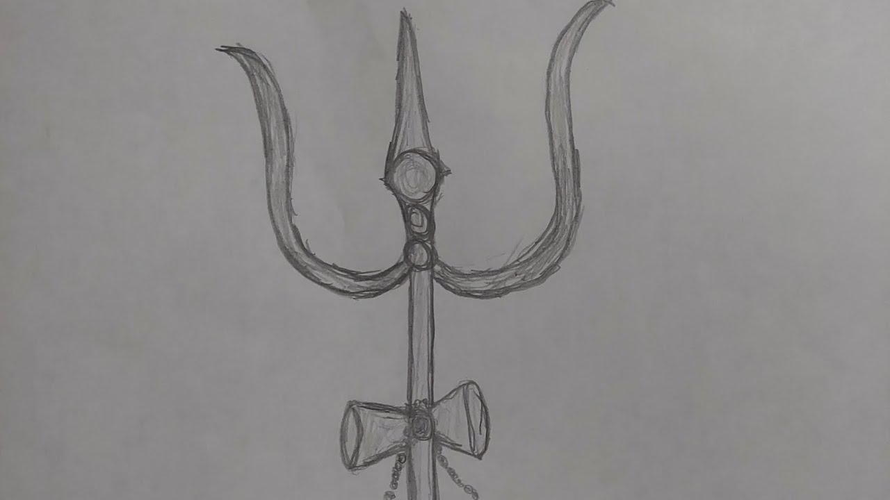 Shiv Ji Trishul Drawing - YouTube