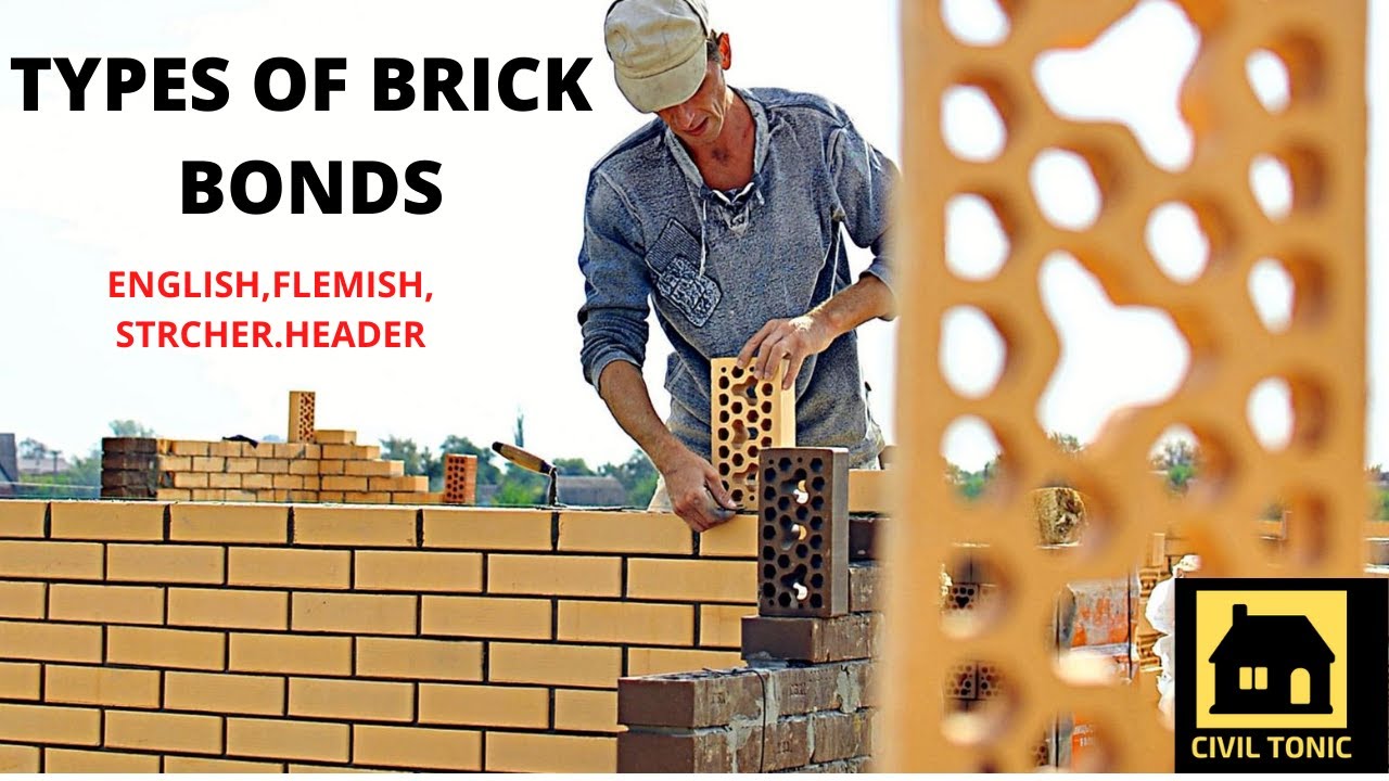 TYPES OF BRICK BOND || ENGLISH BOND || FLEMISH BOND || BRICK WALL ...