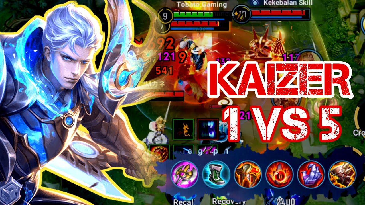 KAIZER BUILD TANK 1 VS 5 BUKAN MASALAH | HOK | KAIZER | GAMEPLAY ...