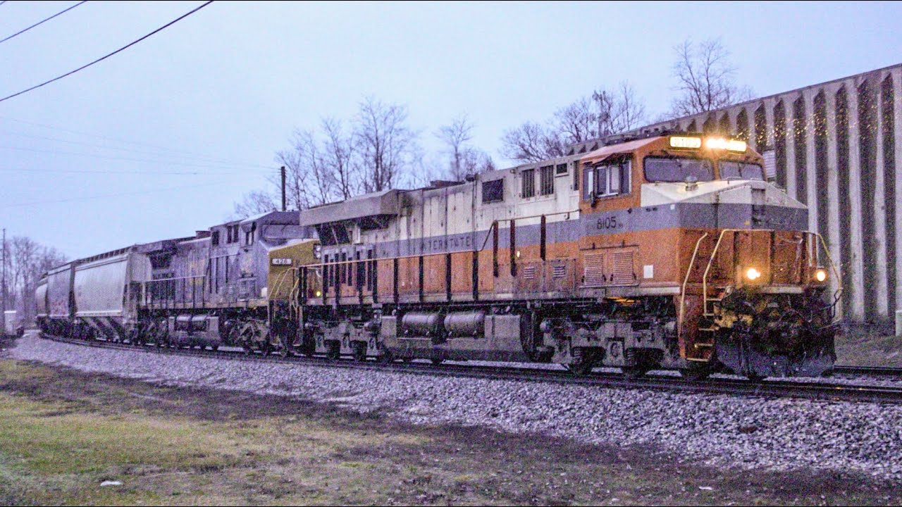 NS 8105, the Interstate heritage unit leads CSX G685 through Winchester ...