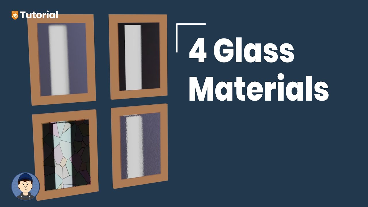 How to make 4 different procedural glass materials in Blender [3.1 ...