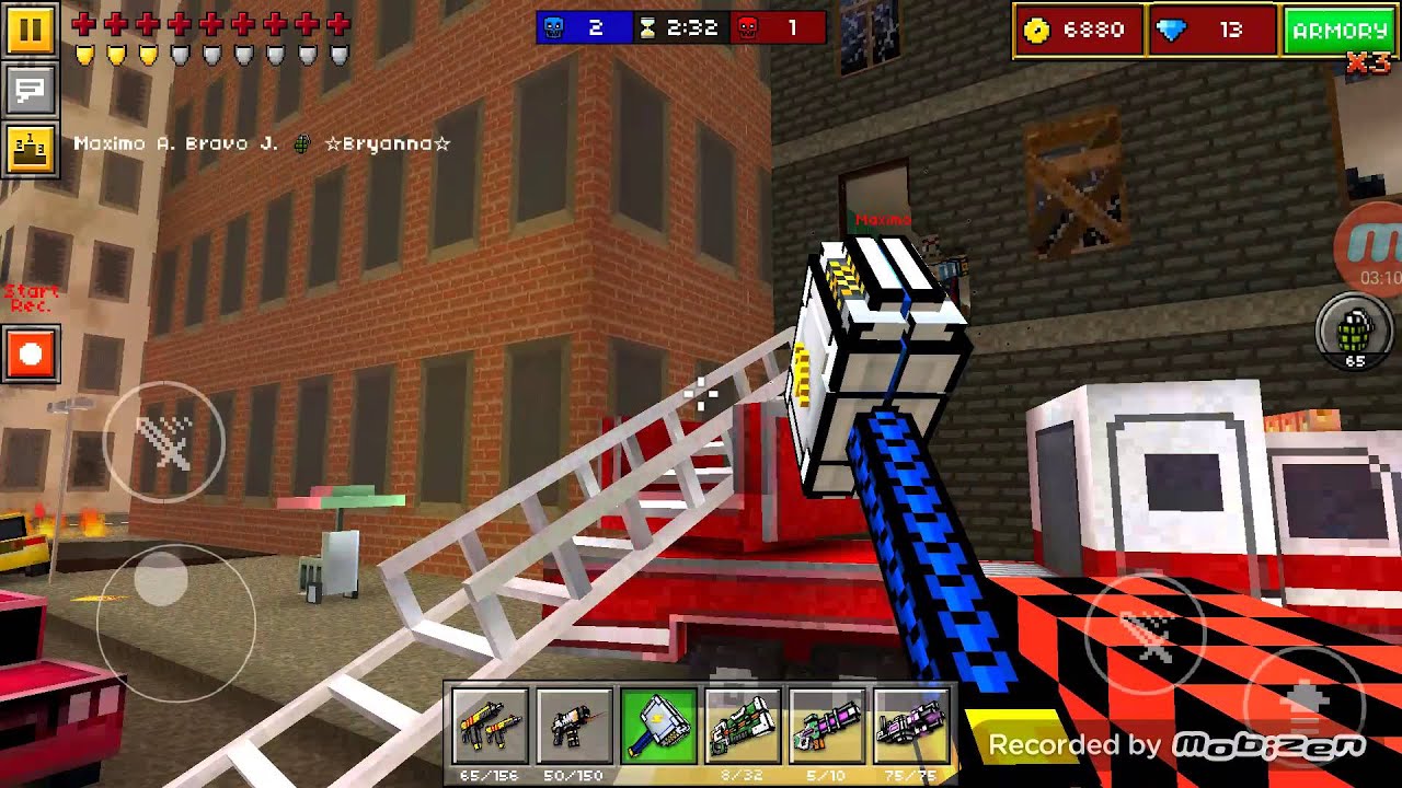 pixel gun 3d trying out nerfed storm hammer - YouTube