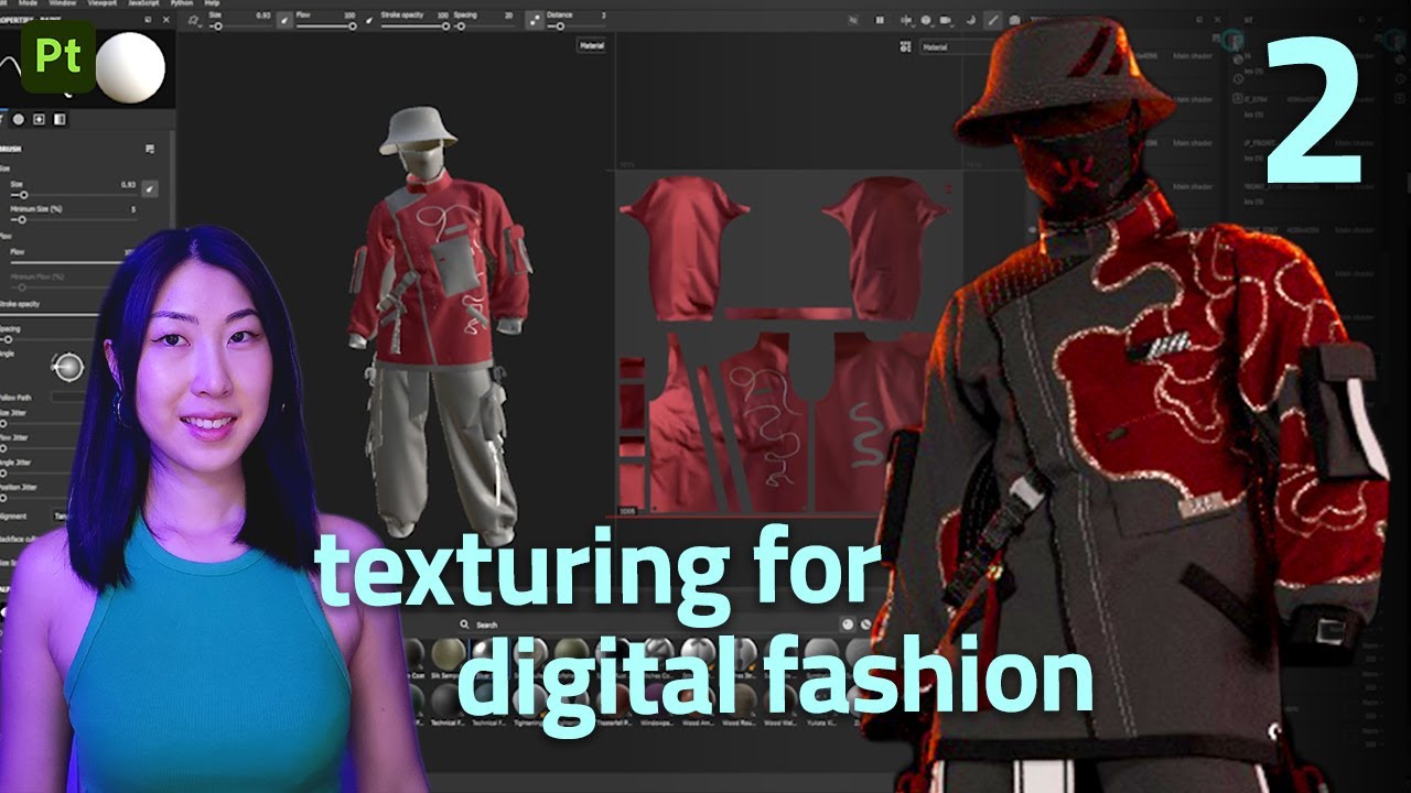 PART 2 - How to Texture Digital Fashion - Substance Painter Basics ...