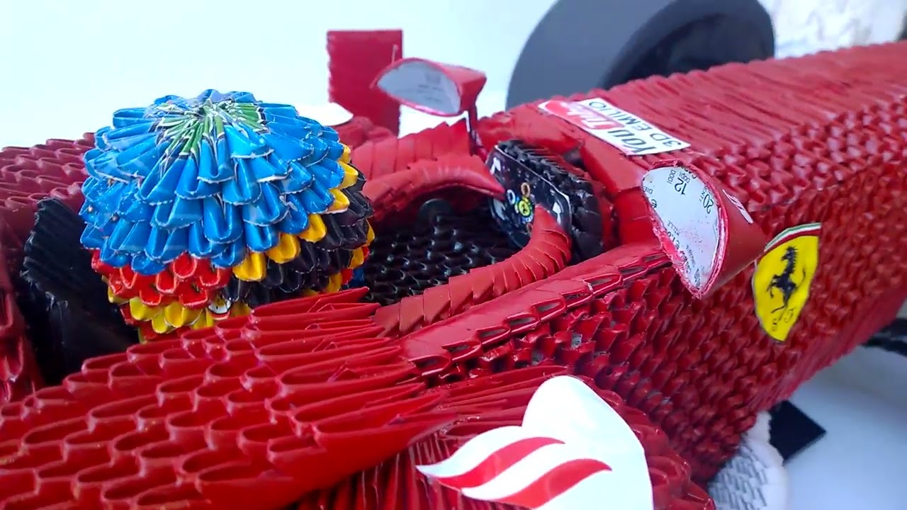 FERRARI FORMULA 1 ORIGAMI 3D EMILIO - YouTube