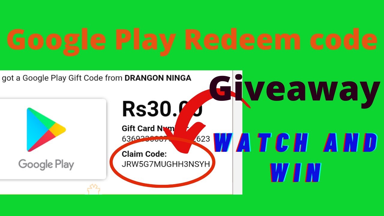 Google Play || redeem code _ Giveaway || watch and win ||2021 ...