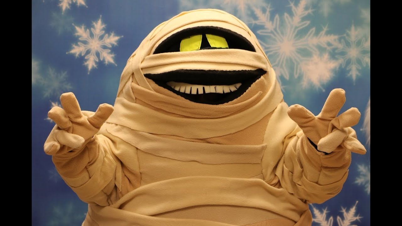 Mummy mascot costume suit up and dance video - YouTube