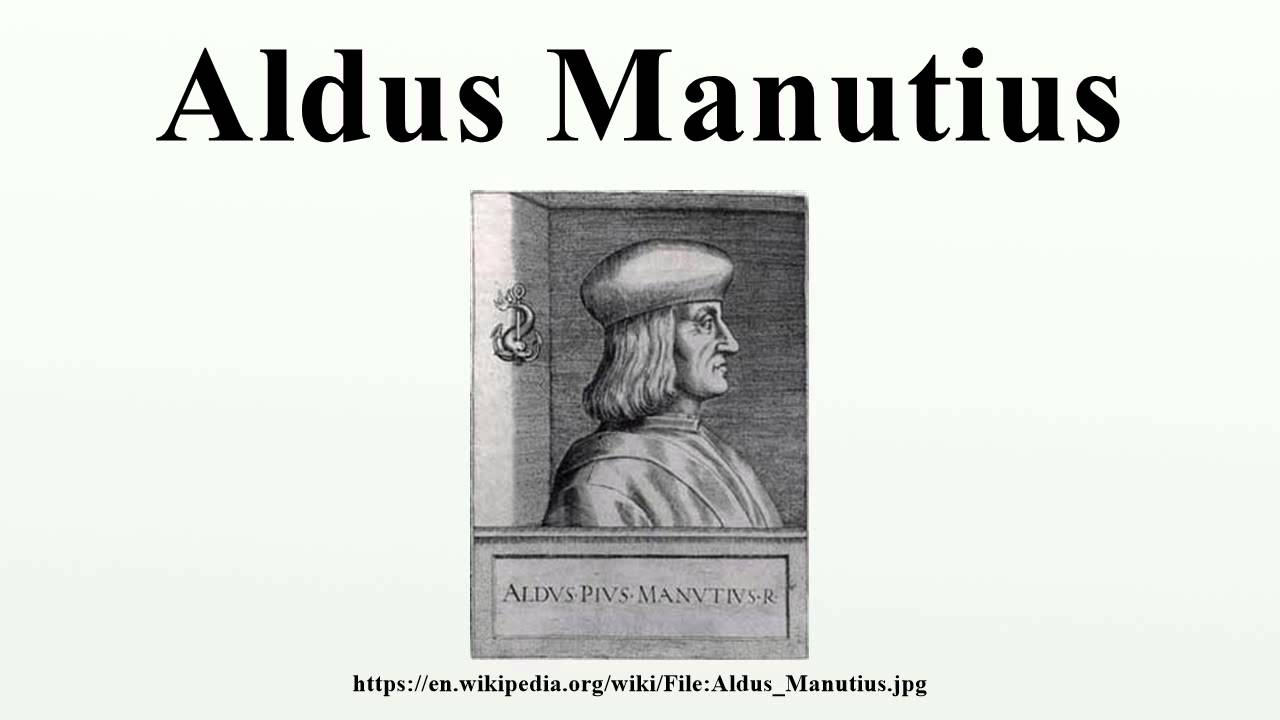 Aldus Manutius - YouTube